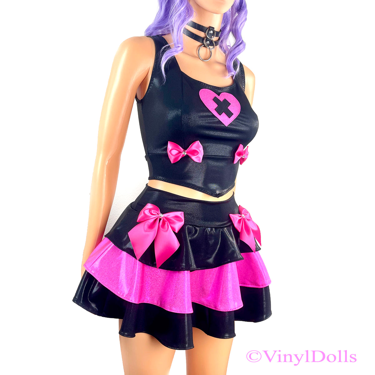 Black Pink X Heart Set – VinylDolls