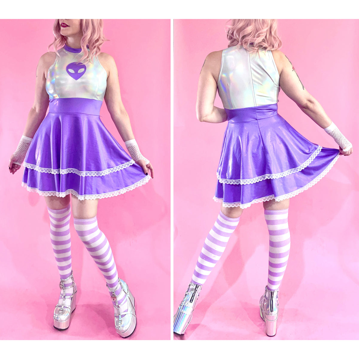 Purple Silver Alien Dress – VinylDolls