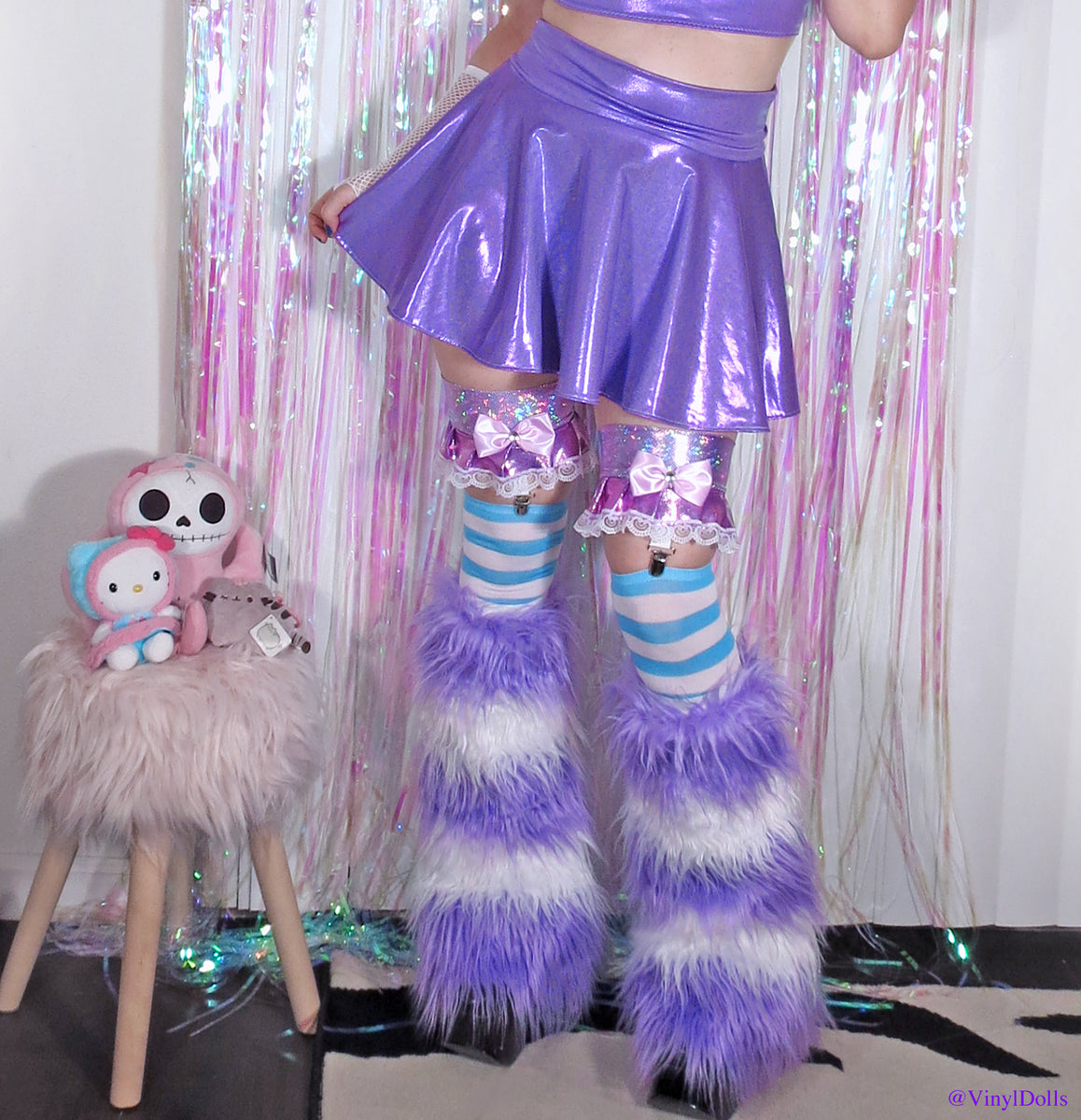 Pastel Purple White Fluffies – VinylDolls